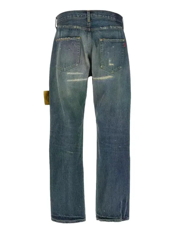 Undercover Embroidered Distressed Jeans - Blue