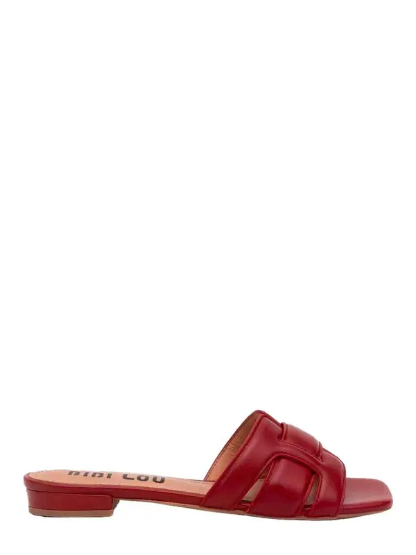 BIBI LOU Holly Interwoven Strap Sandals - Red