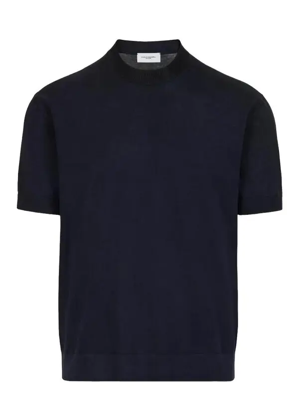 PAOLO PECORA Cotton Crew Neck Sweater - Blue