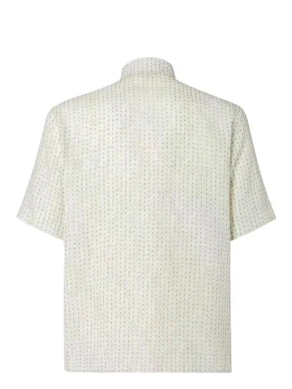 Fendi Ff-print Linen Shirt - Neutrals