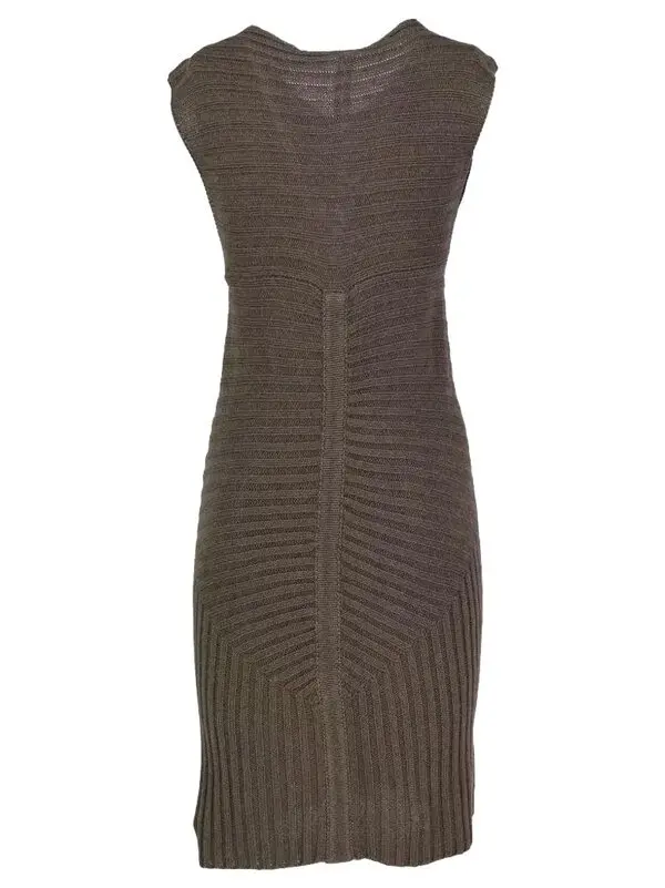 Rick Owens Ribbed-knit Mini Dress - Brown