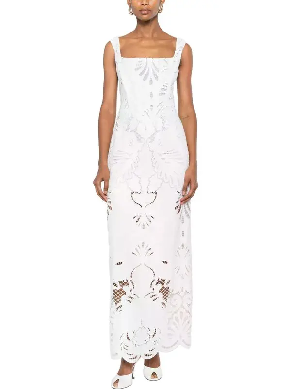 Giuseppe Di Morabito Broderie Anglaise Maxi Dress - White