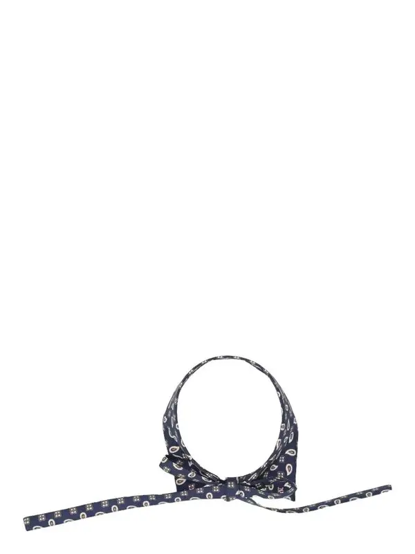 Max Mara Printed Silk Collar - Blue