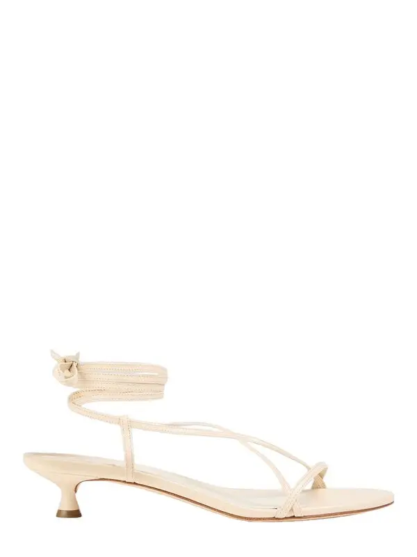 AeydĒ Paige Leather Sandals - Cream