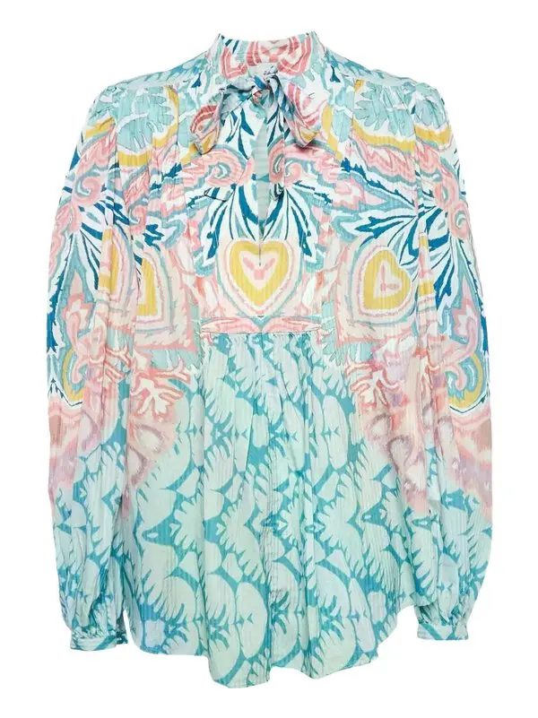 Etro 2011 Billow Blouse - Blue