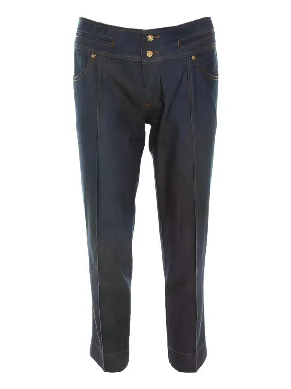 Roberto Cavalli Gold Button Jeans - Blue