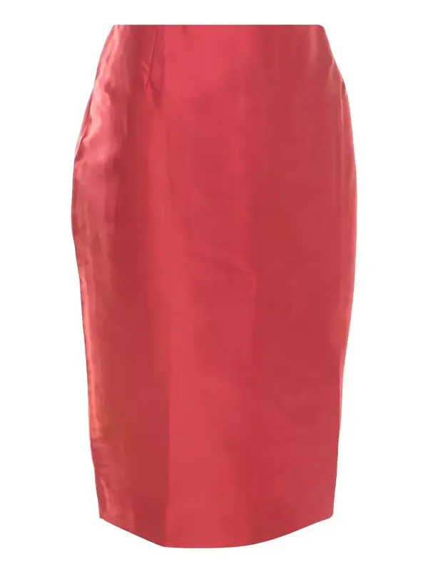 Escada Silk Pencil Skirt - Red