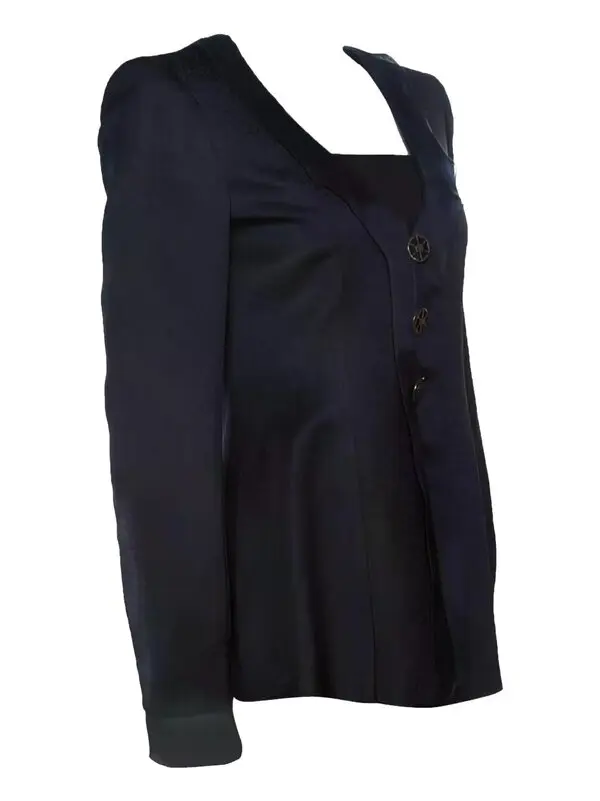 Giorgio Armani Organza Paneled Jacket - Blue