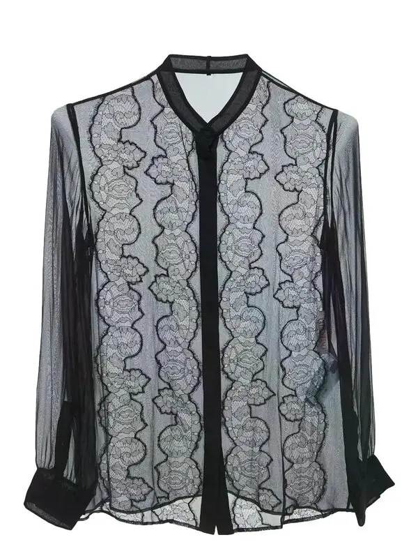 Valentino Garavani Floral Lace Shirt - Black