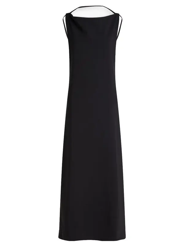 RÓHE Open Back Stretch-jersey Maxi Dress - Black