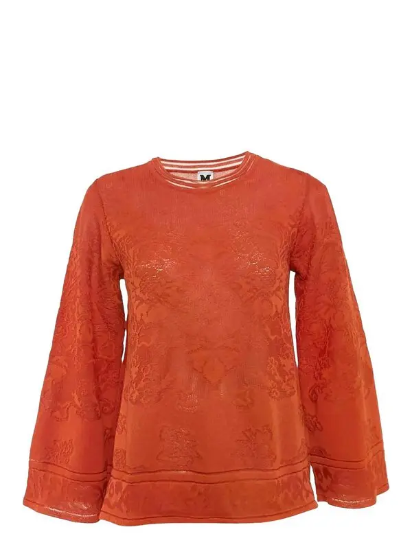 Missoni Intarsia Knit Crew Neck Sweater - Orange