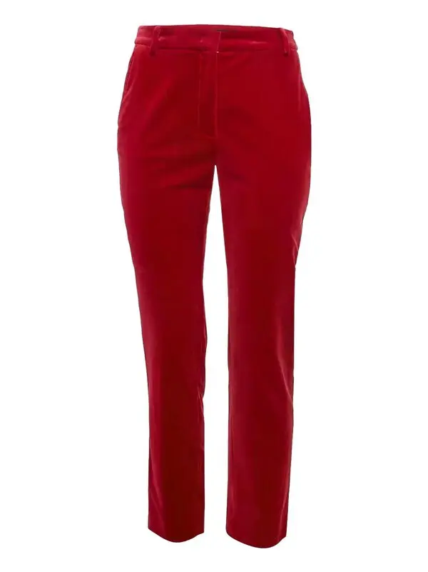Max Mara Red Velvet Trousers - Pink