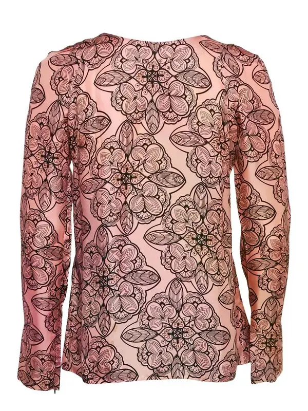 Marni Floral Print Silk Top - Pink