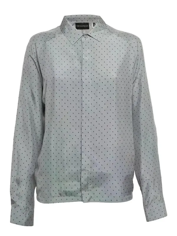 Emporio Armani Printed Silk Shirt - Grey