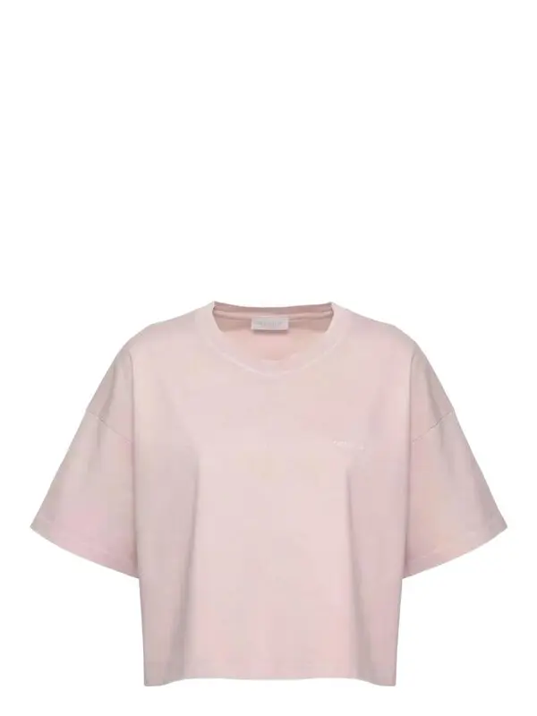 DONDUP Embroidered Cropped T-shirt - Pink