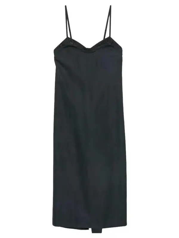 Carven Open-back Silk Midi Dress - Black