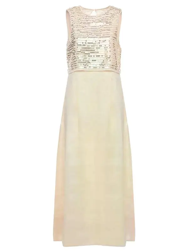 Peserico Sequin-embellished Gown - Neutrals