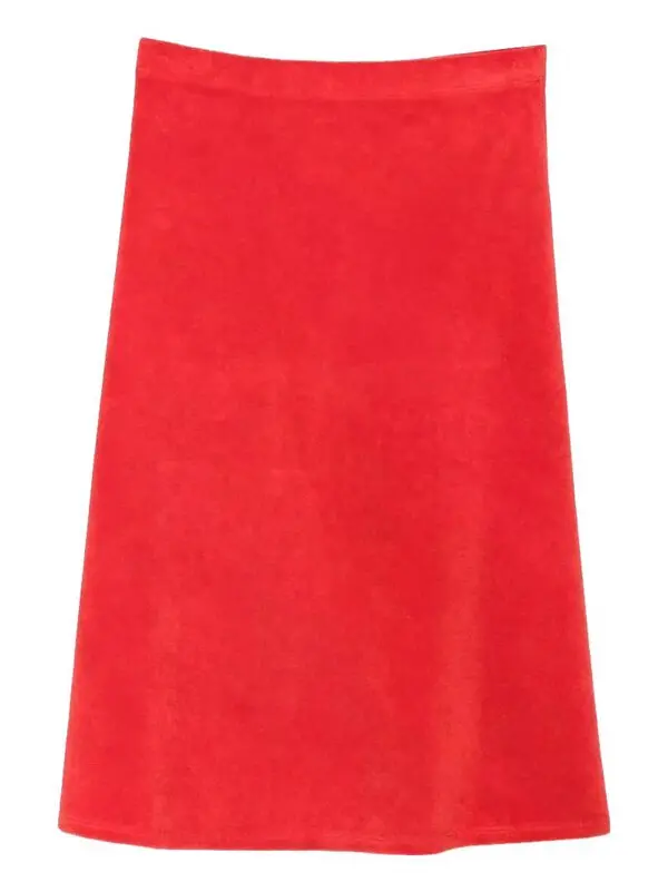 Suzie Kondi Sienna Terry Cloth Midi Skirt - Red