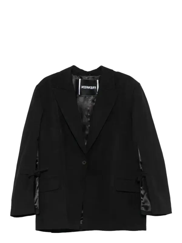 FRENKEN Bow-embellishment Blazer - Black