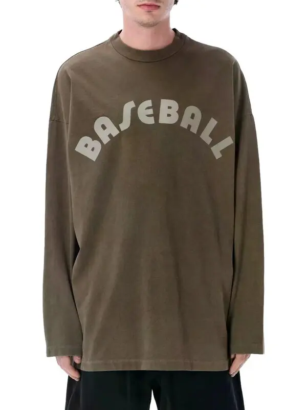 Fear Of God Logo-print Long-sleeve T-shirt - Brown
