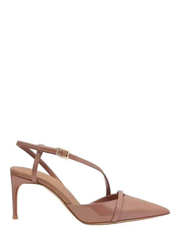 MALONE SOULIERS Valeria Patent-leather Slingback Pumps - Neutrals