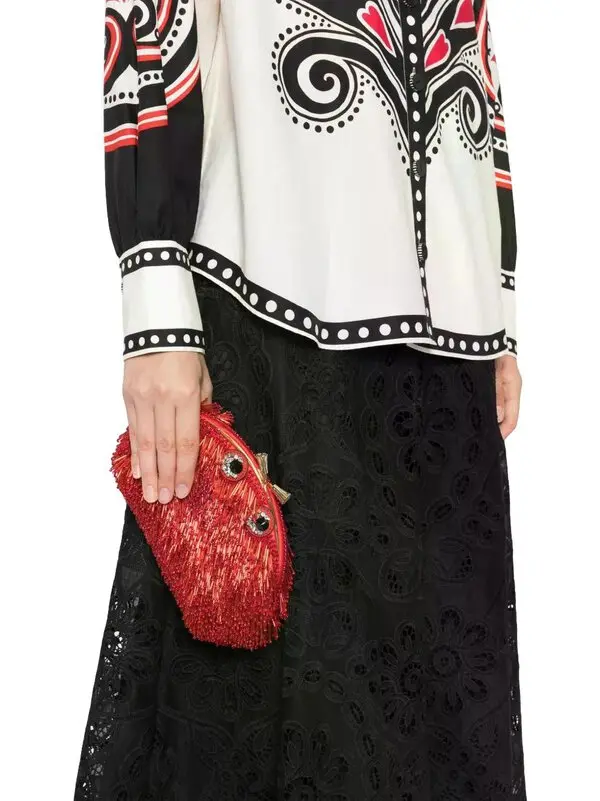 ANYA HINDMARCH Beaded Crystal-embellished Bag - Red