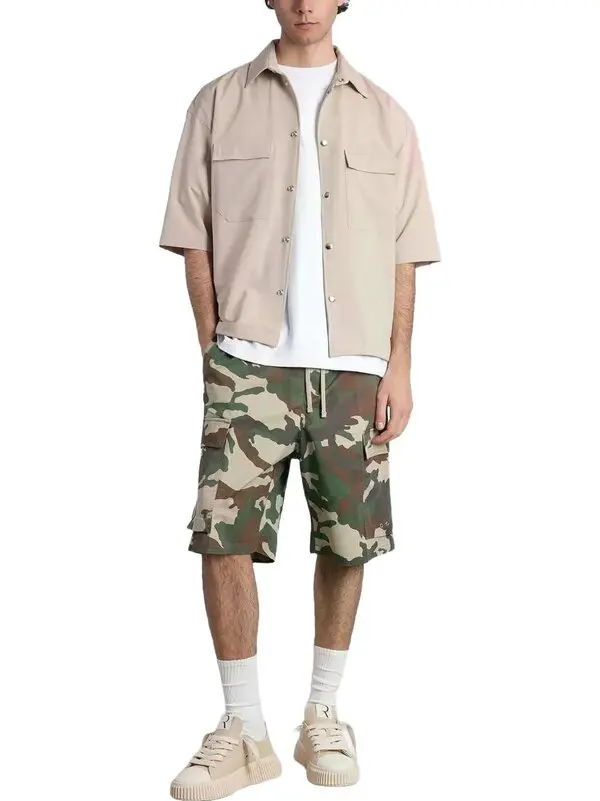 STATE OF ORDER Short-sleeved Flap-pocket Shirt - Neutrals