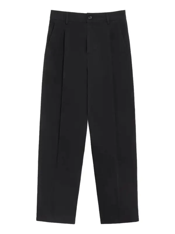 Valentino Garavani Cotton Gabardine Pants With Vlogo Embroidery - Black