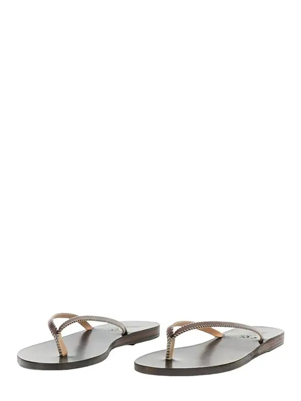 ANCIENT GREEK SANDALS Saionara Thong Sandals - Brown