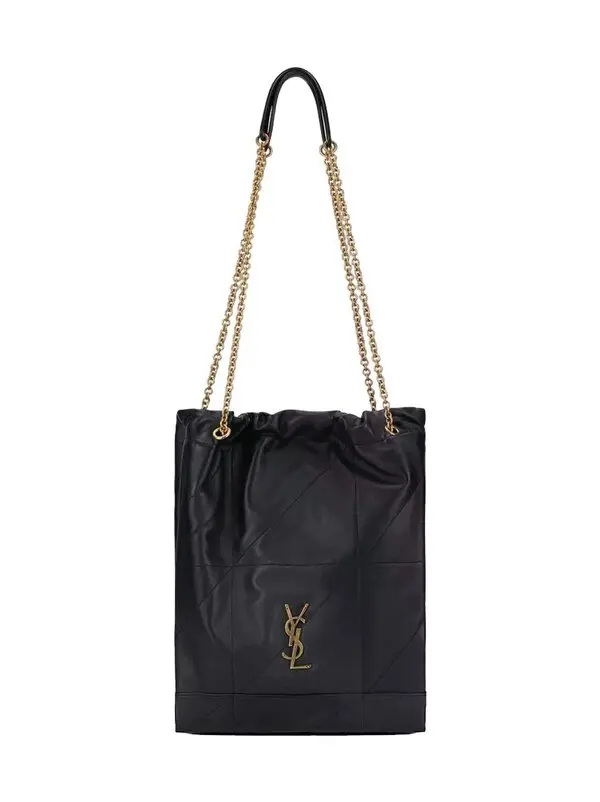 Saint Laurent Quilted Leather Tote Bag - Black