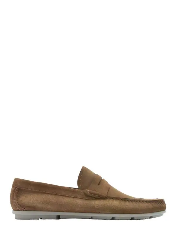 Magnanni Suede Penny Loafers - Brown
