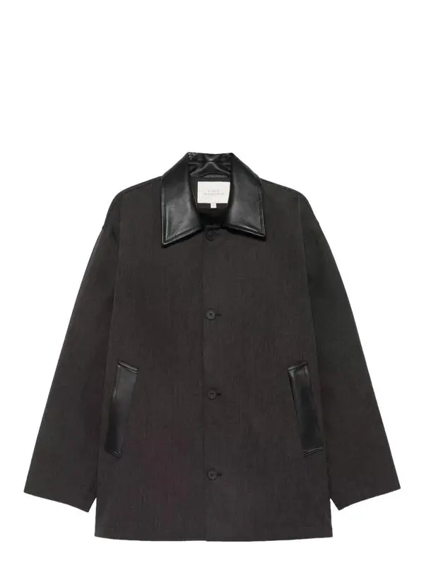 Studio Nicholson Leather-collar Jacket - Brown