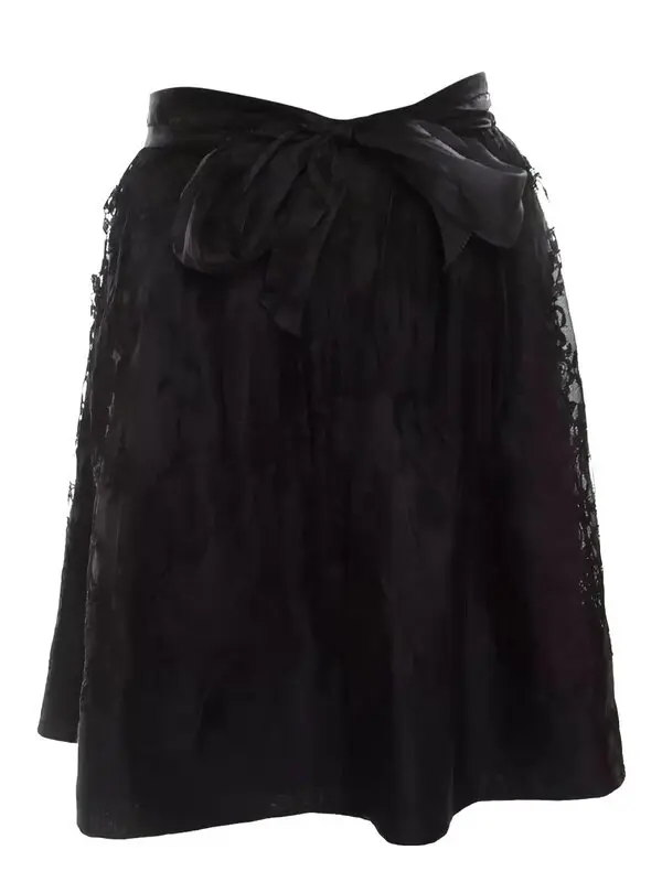 Ermanno Scervino Bow-detail Lace Skirt - Black