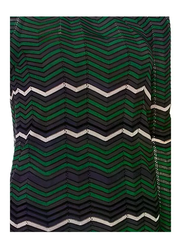 Missoni Chevron Knit Long Sleeve Top - Green