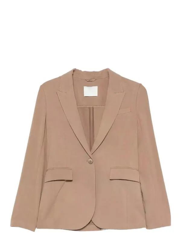 CIRCOLO 1901 Brown Cotton Single-breasted Jacket - Neutrals