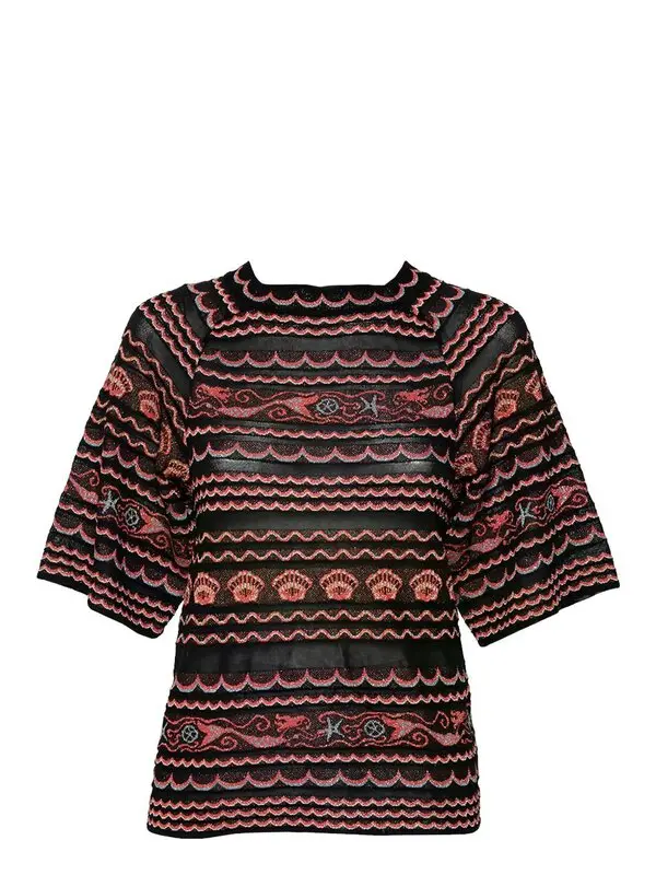 Missoni Wave Knit Top - Black