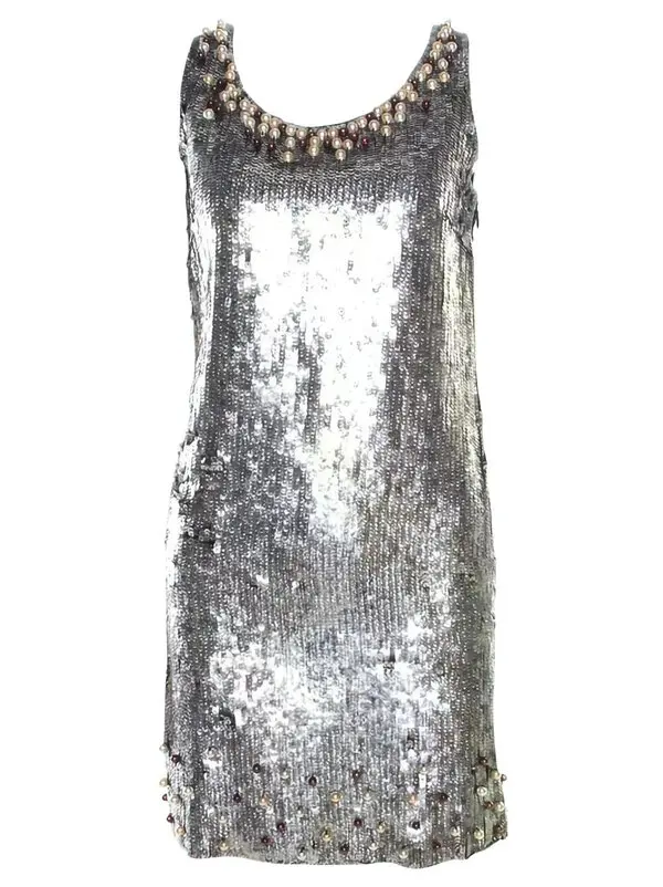 Valentino Garavani Sequin-embellished Dress - Silver
