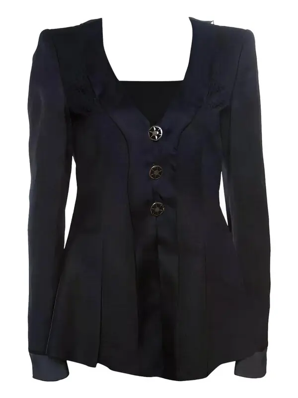 Giorgio Armani Organza Paneled Jacket - Blue
