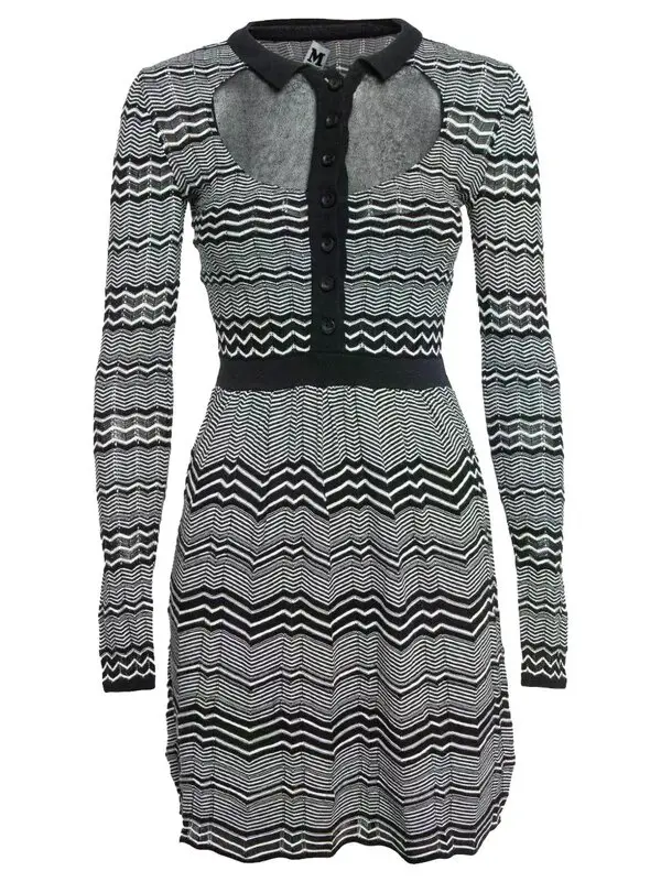 Missoni Zigzag Knitted Dress - Grey