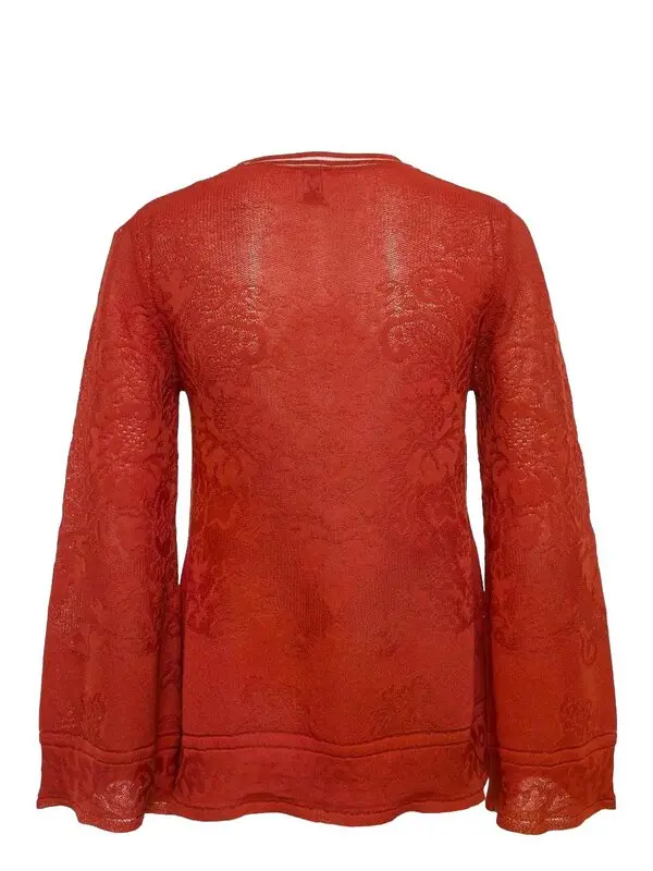 Missoni Patterned Bell-sleeve Top - Orange