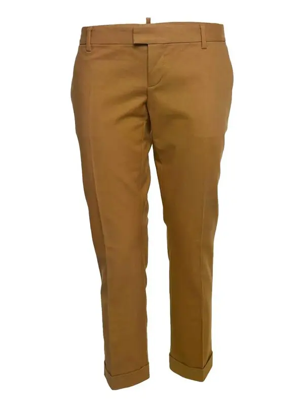 Dsquared2 Tailored Stretch-cotton Trousers - Brown