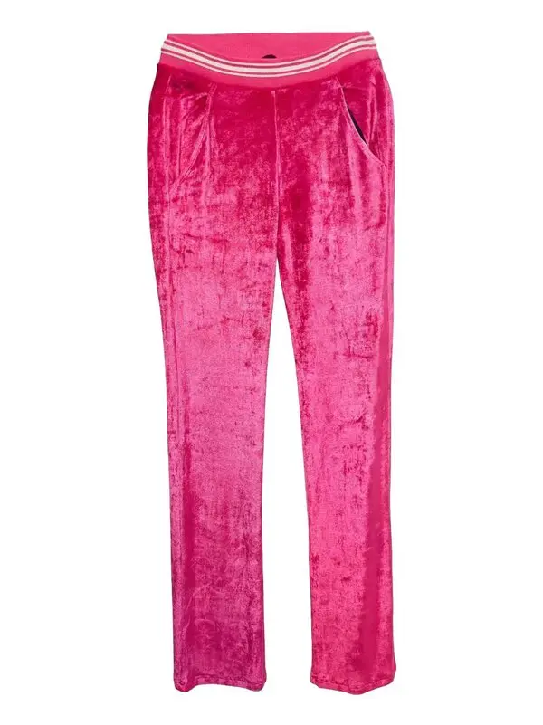 Roberto Cavalli Velvet Track Pants - Pink