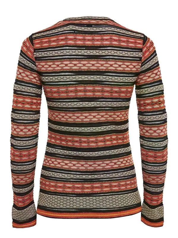Missoni Striped Crew-neck Top - Orange