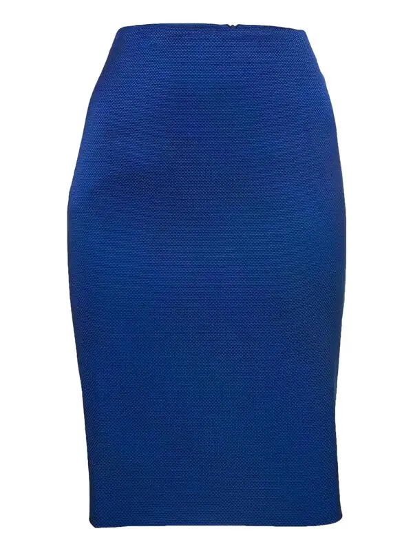 Emporio Armani Textured Pencil Skirt - Blue