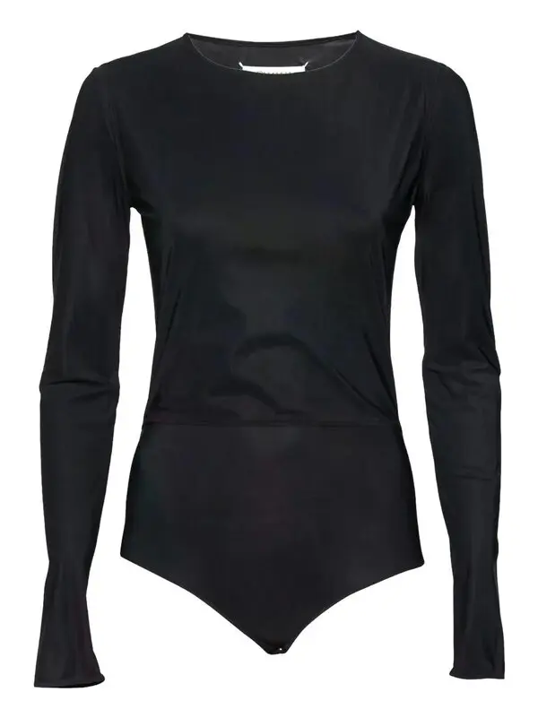 MAISON MARGIELA Overlay Long-sleeved Bodysuit - Black