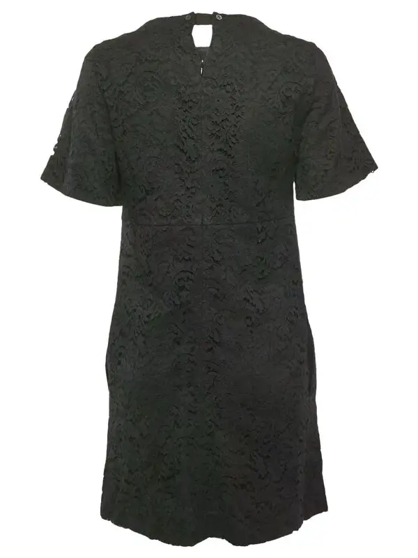 N°21 Lace Floral Mini Dress - Black