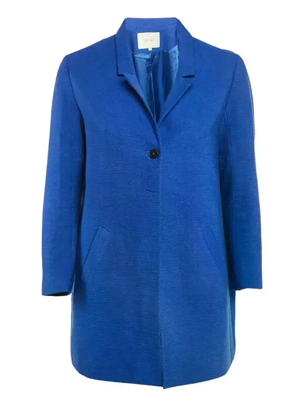 Maje Single-breasted Coat - Blue