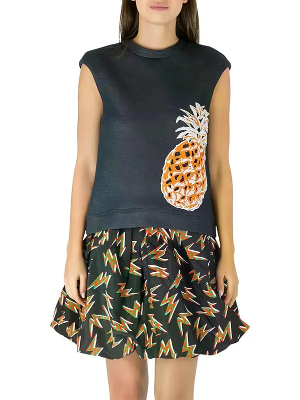 MSGM Graphic Print Sleeveless T-shirt - Blue