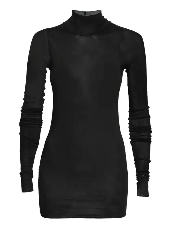 Rick Owens Long Sleeve Turtleneck Top - Black