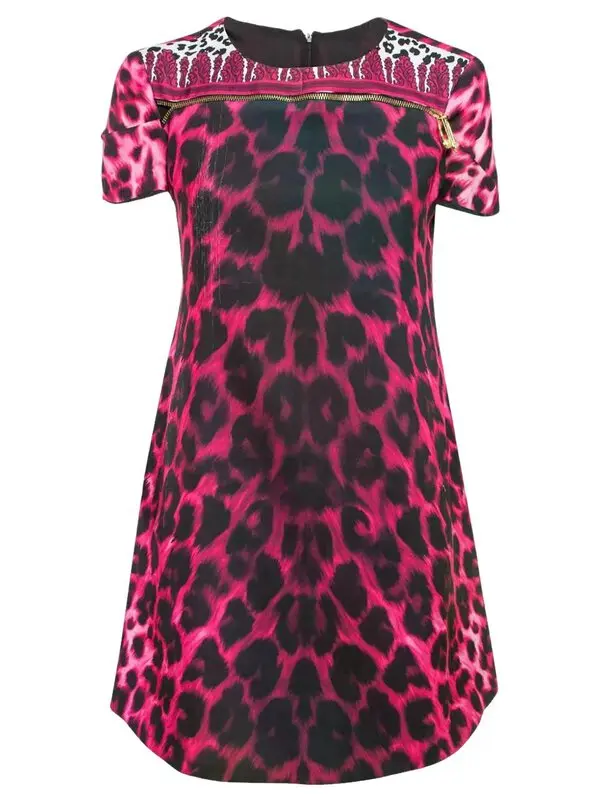 VERSUS Animal Print Dress - Pink